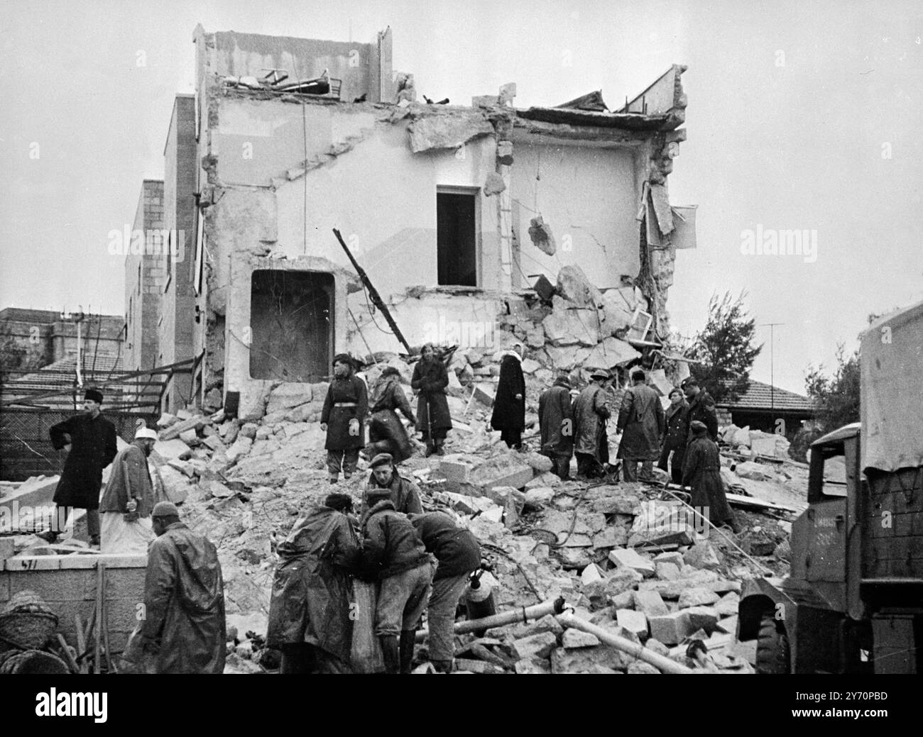 MANY KILLED IN JERUSALEM HOTEL EXPLOSION Man of the Royal Engineers are ...