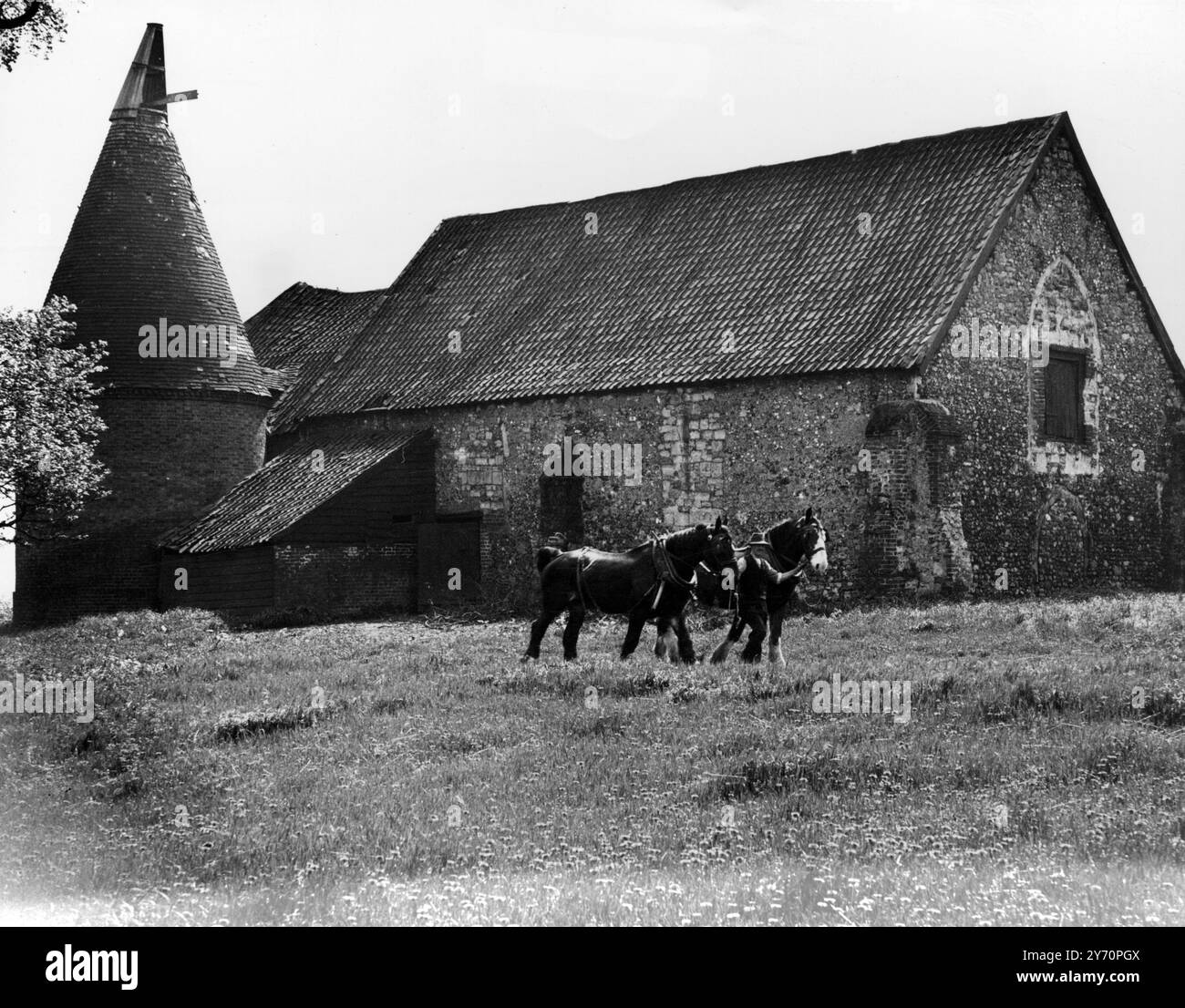 St Botolph's Church , Ruxley ,Kent in use as a barn 1954 Stock Photo ...