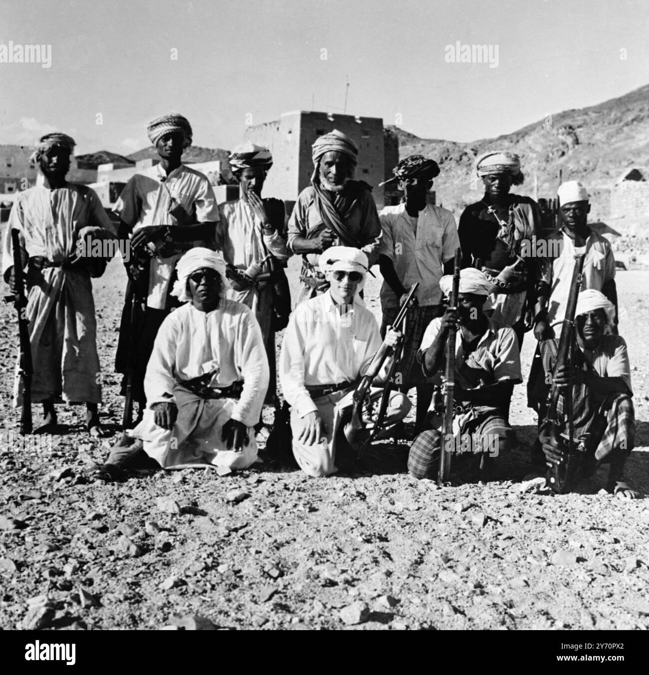 OMAN - with an all-Arab party of explorers, Dr Wendell Phillips (centre ...