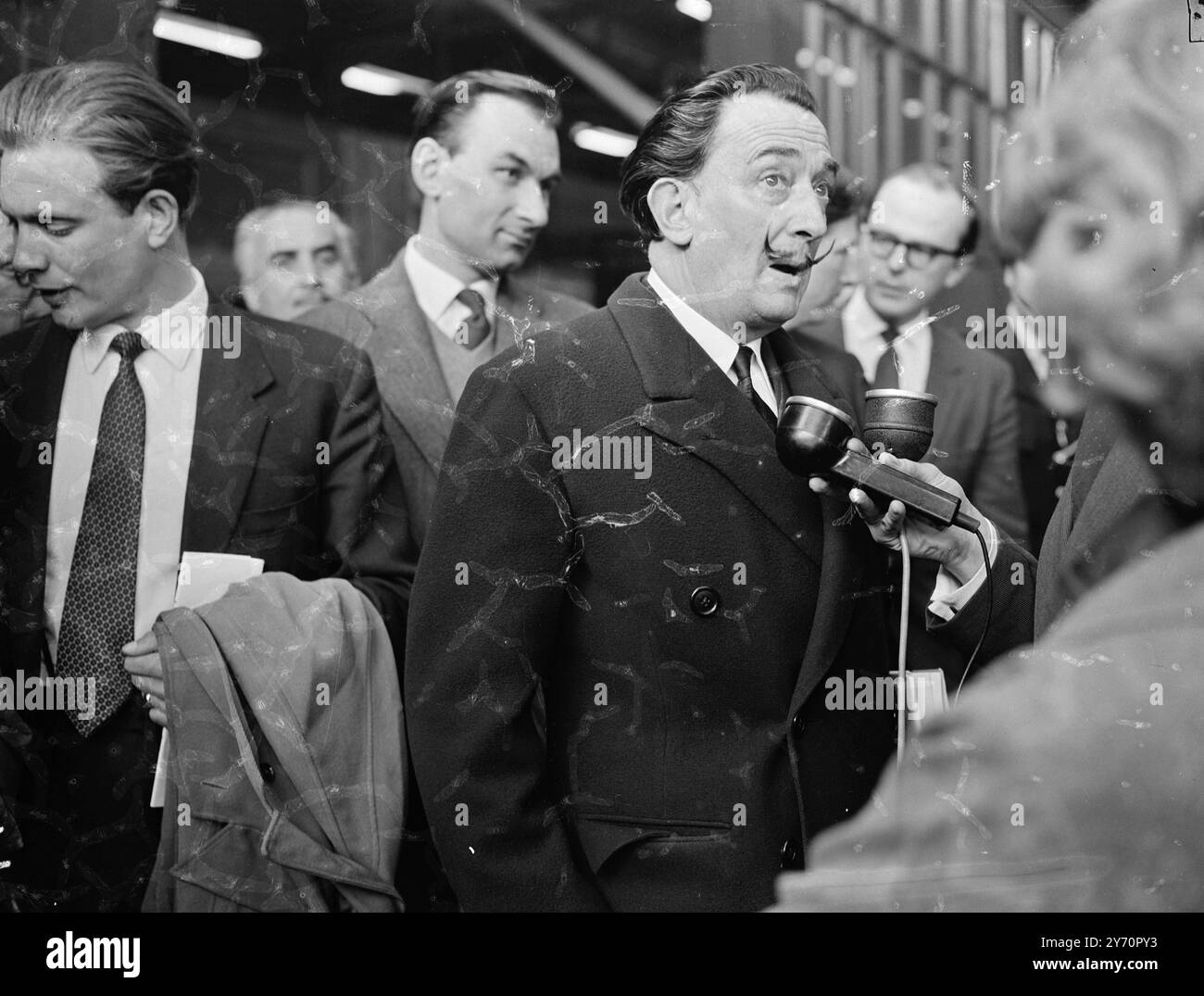Salvador Dali interviewed on arrival at Victoria Station, London.6 May ...