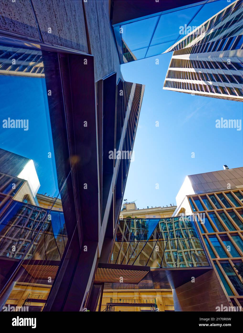 A secluded mid-block courtyard provides entry to One High Line’s ...