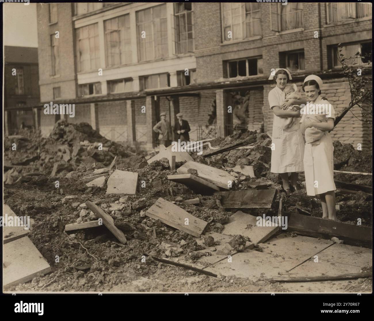 CHILDREN'S WARD OF LONDON HOSPITAL DAMAGED BY BOMB - NO CASUALTIES.Yet ...