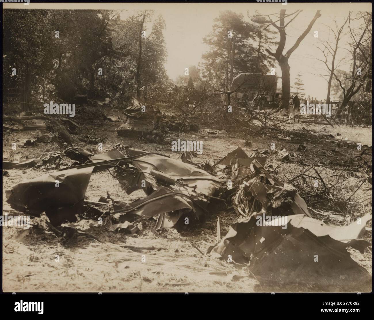 NAZI RAIDER SHOT DOWN OVER EAST ANGLIAOne of the seven enemy raiders ...