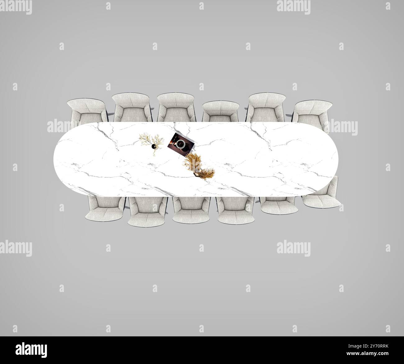 3d render of dining table set Stock Photo - Alamy