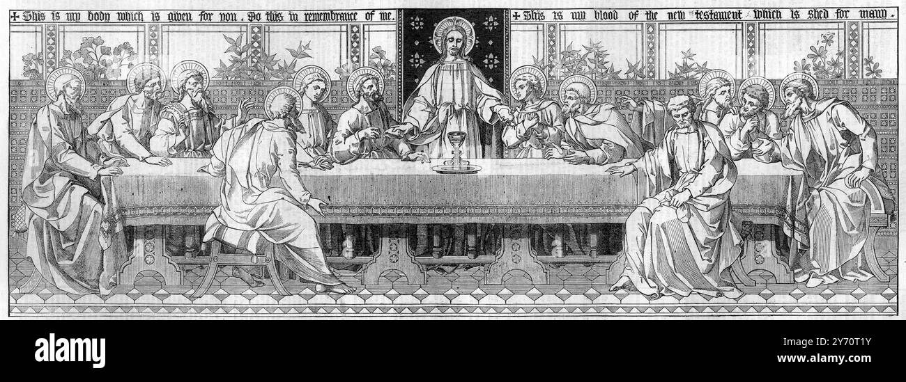 Mosaic of " The Lord's Supper " , the new reredos , Westminster Abbey ...