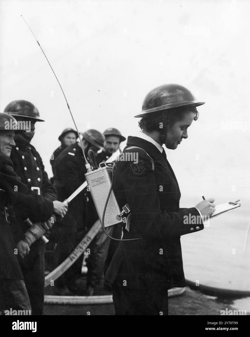 Calling Maureen at the big AFS exercise Seen taking a message over her ...