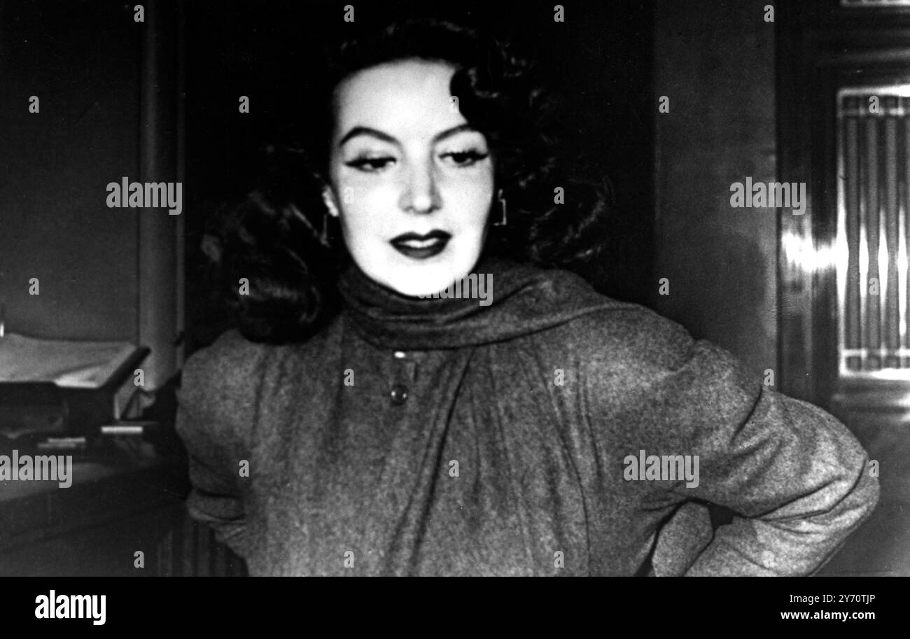 Sultry-looking film actress Maria Felix is pictured on her arrival in ...