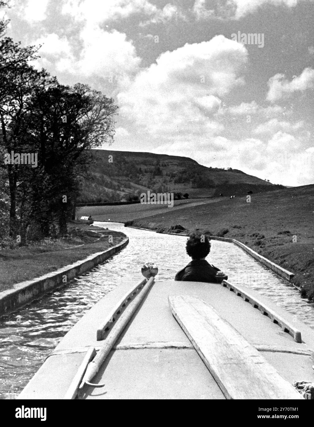 A canal boat on the Llangollen Canal , Wales 1975 Stock Photo - Alamy