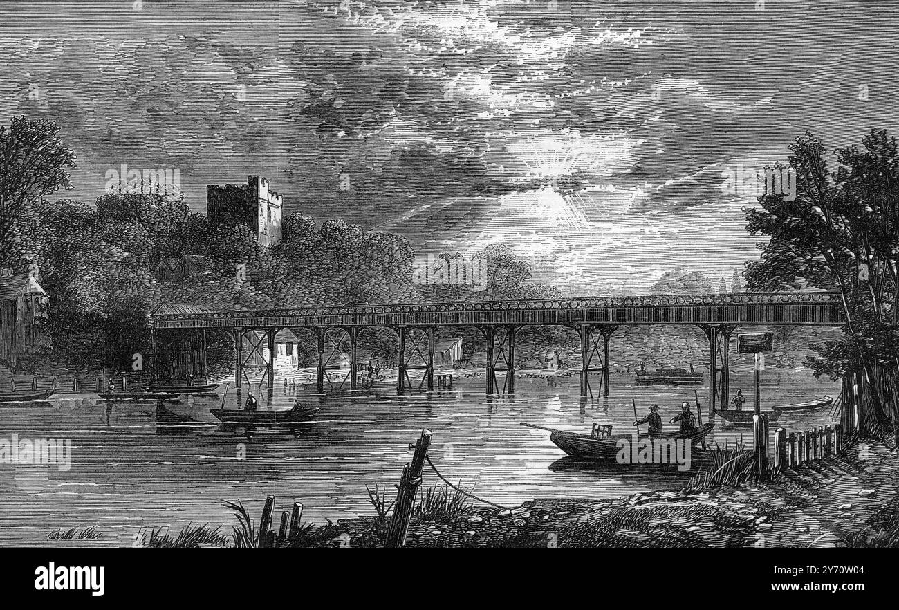 New iron bridge over the Thames at Cookham , Berkshire Stock Photo - Alamy