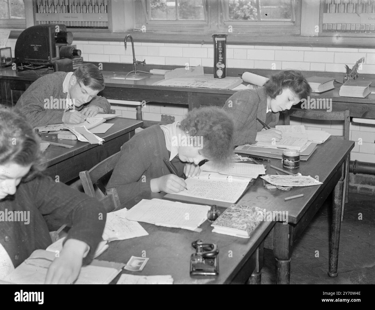 Northants weekly Farm School - children in classroom . 1 January 1946 ...