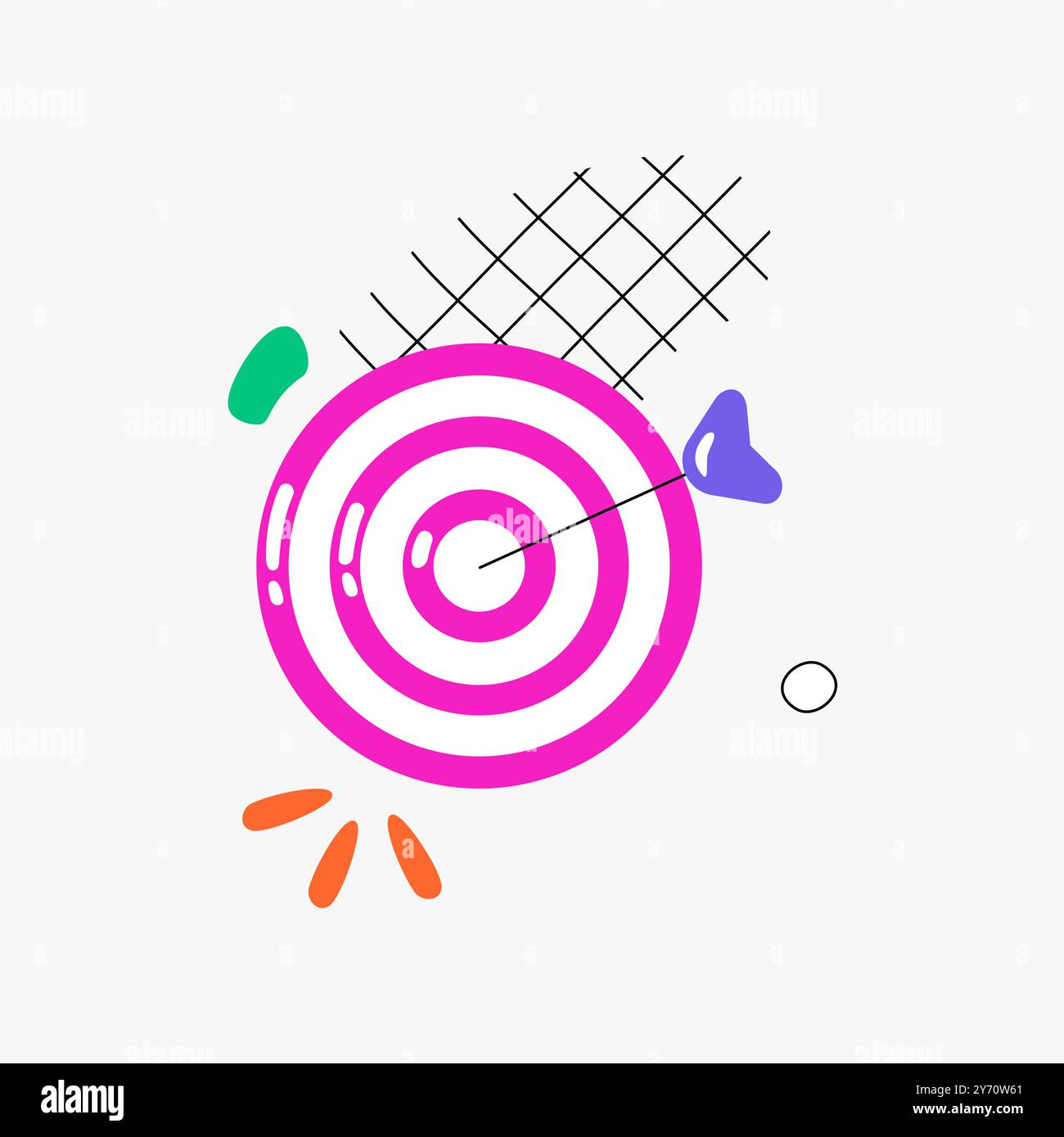 Target with dart symbolizing goal achievement, precision, and business ...