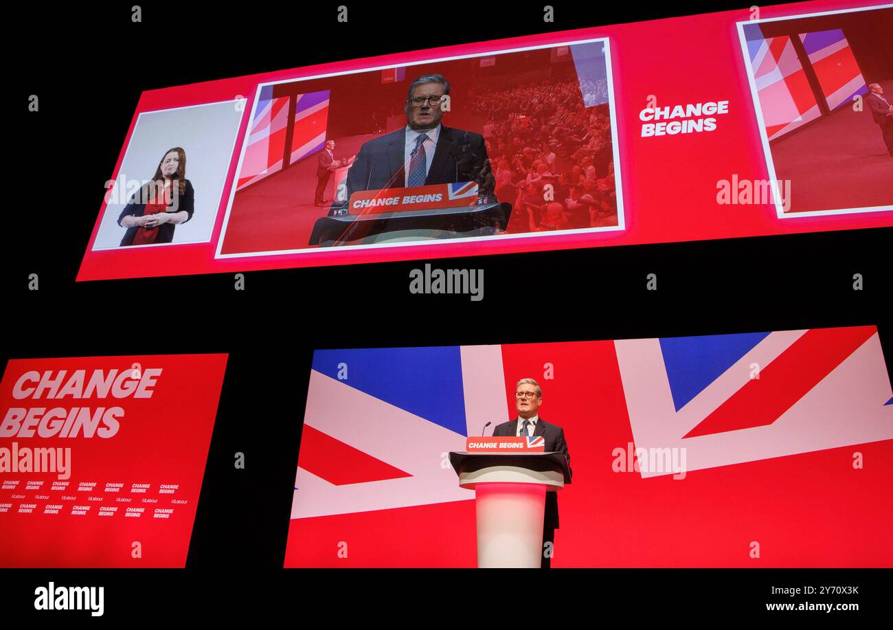 Sir Keir Starmer, Prime Minister and Labour Leader, gives his Leaders ...