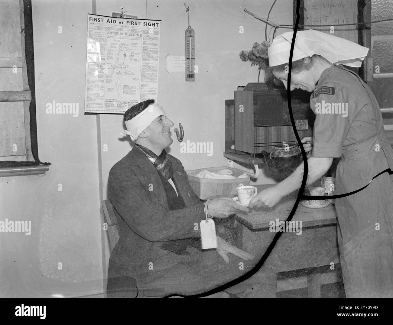 War Time First Aid . 1940 Stock Photo - Alamy