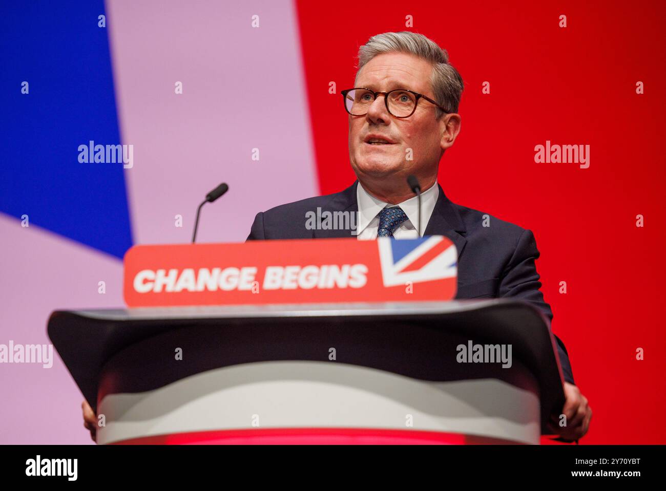 Sir Keir Starmer, Prime Minister and Labour Leader, gives his Leaders ...