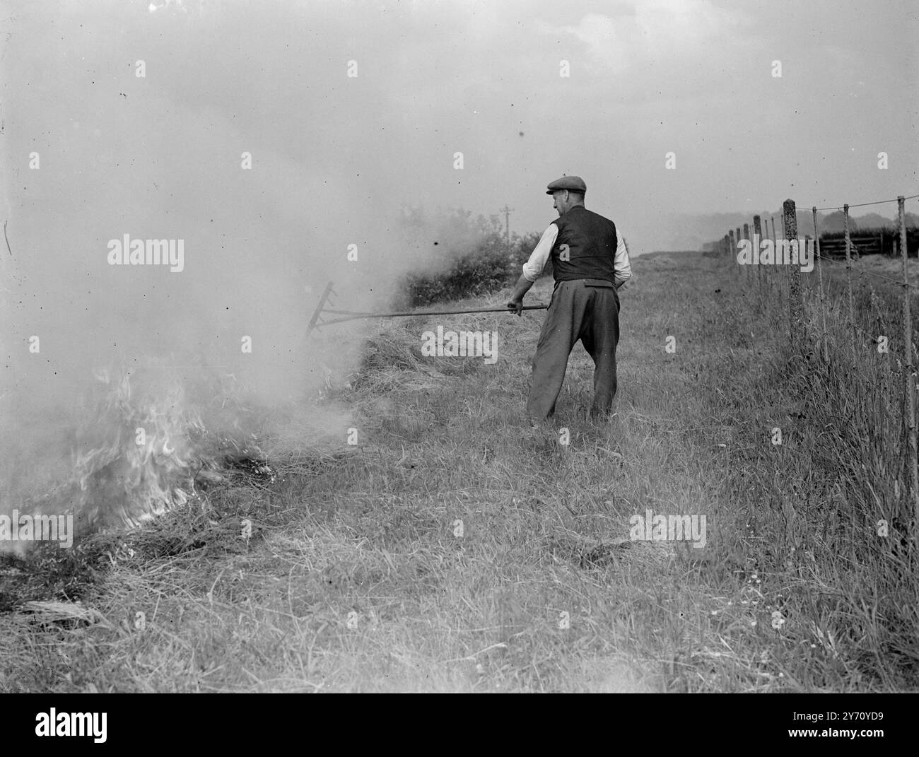 Hay burning Black and White Stock Photos & Images - Alamy