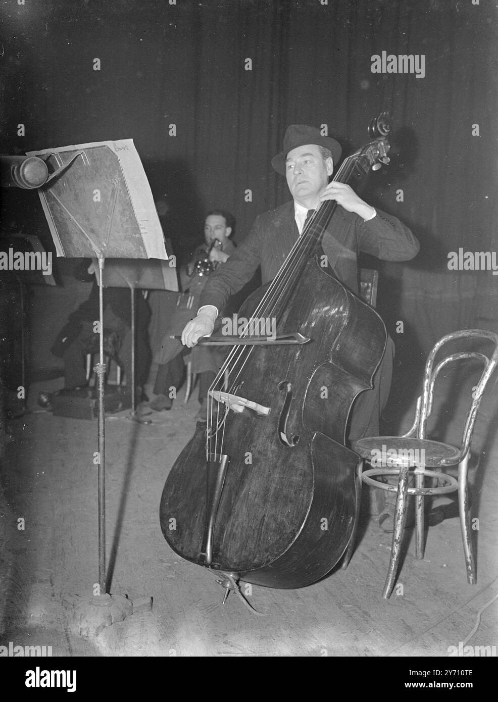 Double bass instrument Black and White Stock Photos & Images - Alamy