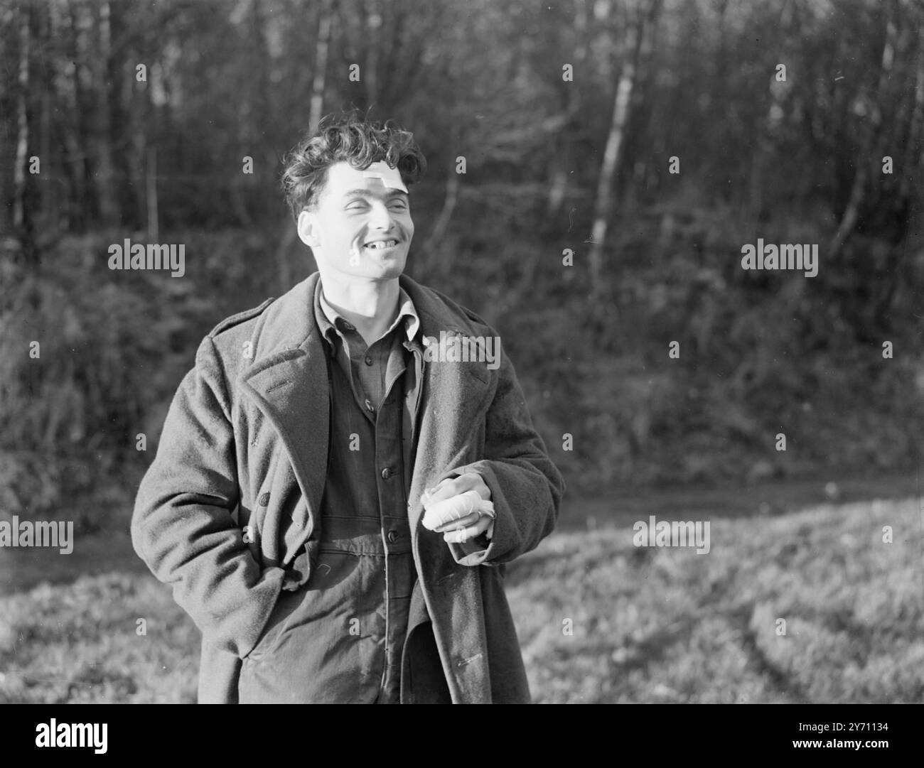 Two Lorries crash - Driver . 1 January 1947 Stock Photo - Alamy