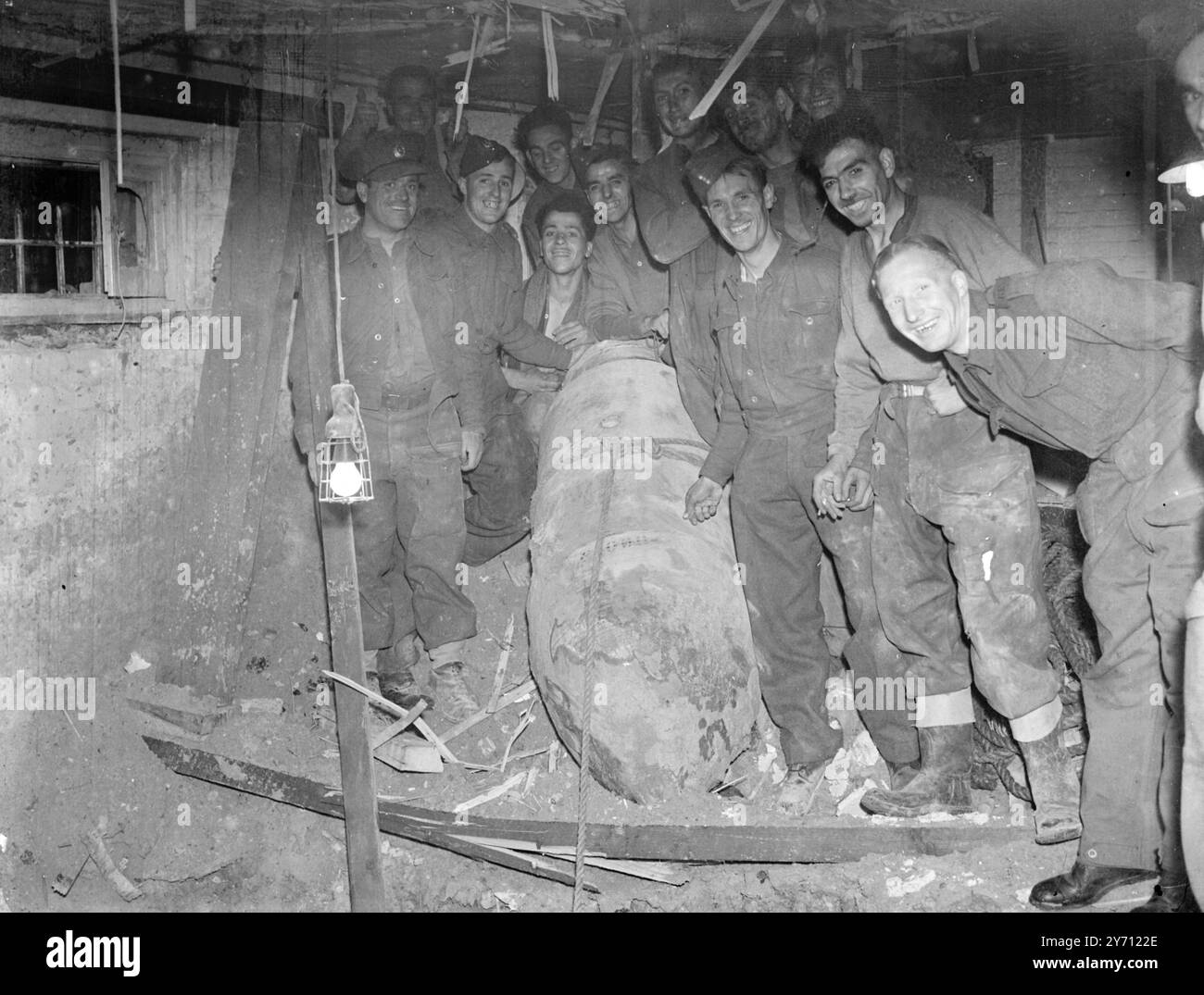 Unexploded Bomb - Eltham 1941 Stock Photo - Alamy