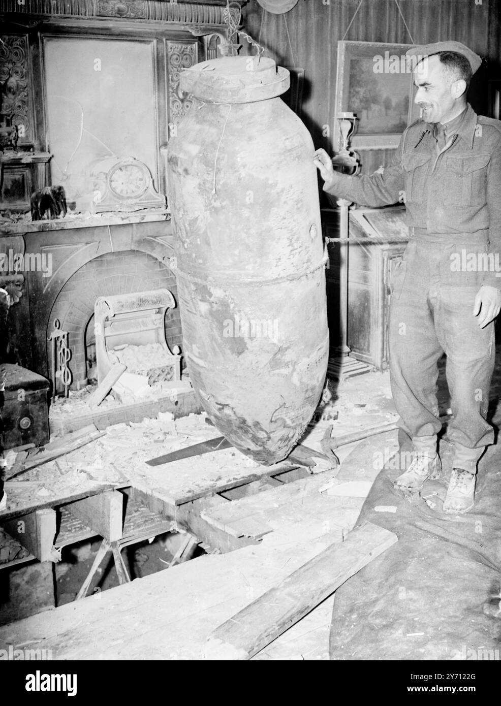 Unexploded bomb Black and White Stock Photos & Images - Alamy