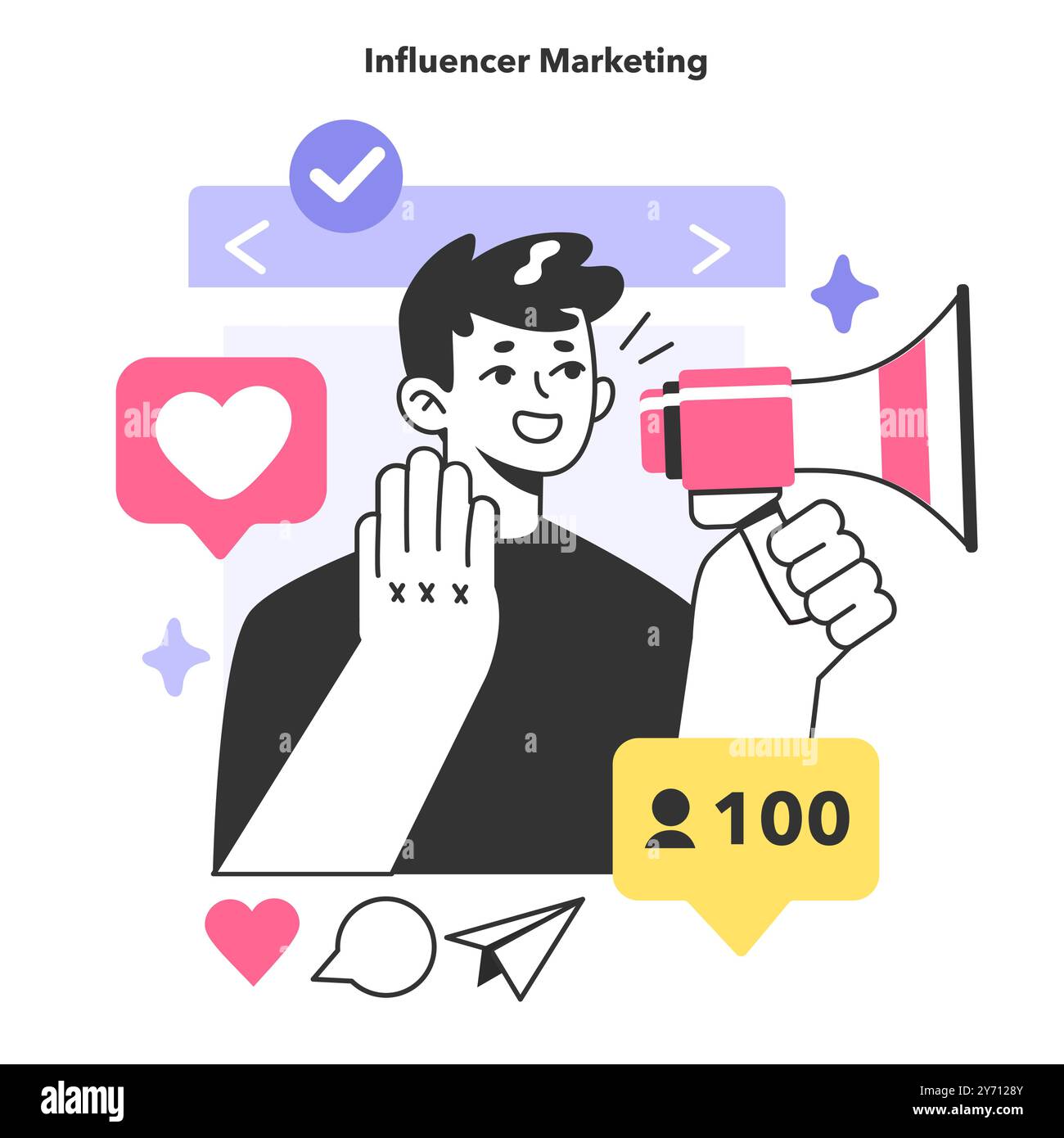 Influencer relations Stock Vector Images - Alamy