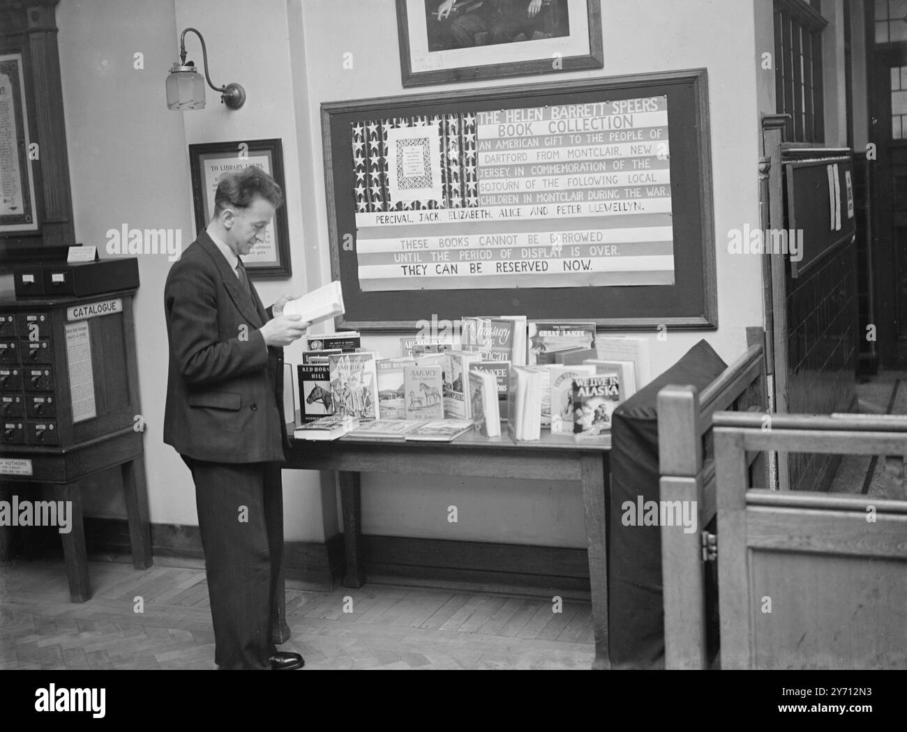 Library Display - Dartford 1946 Stock Photo - Alamy