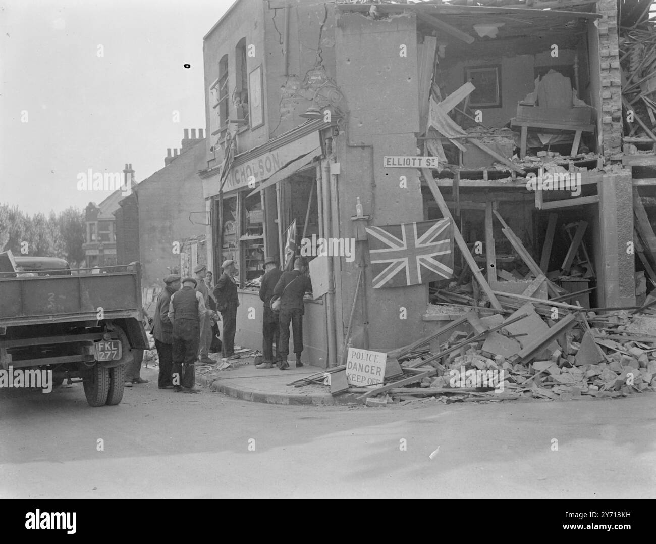 Bomb Damage . Gravesend . 1941 Stock Photo - Alamy