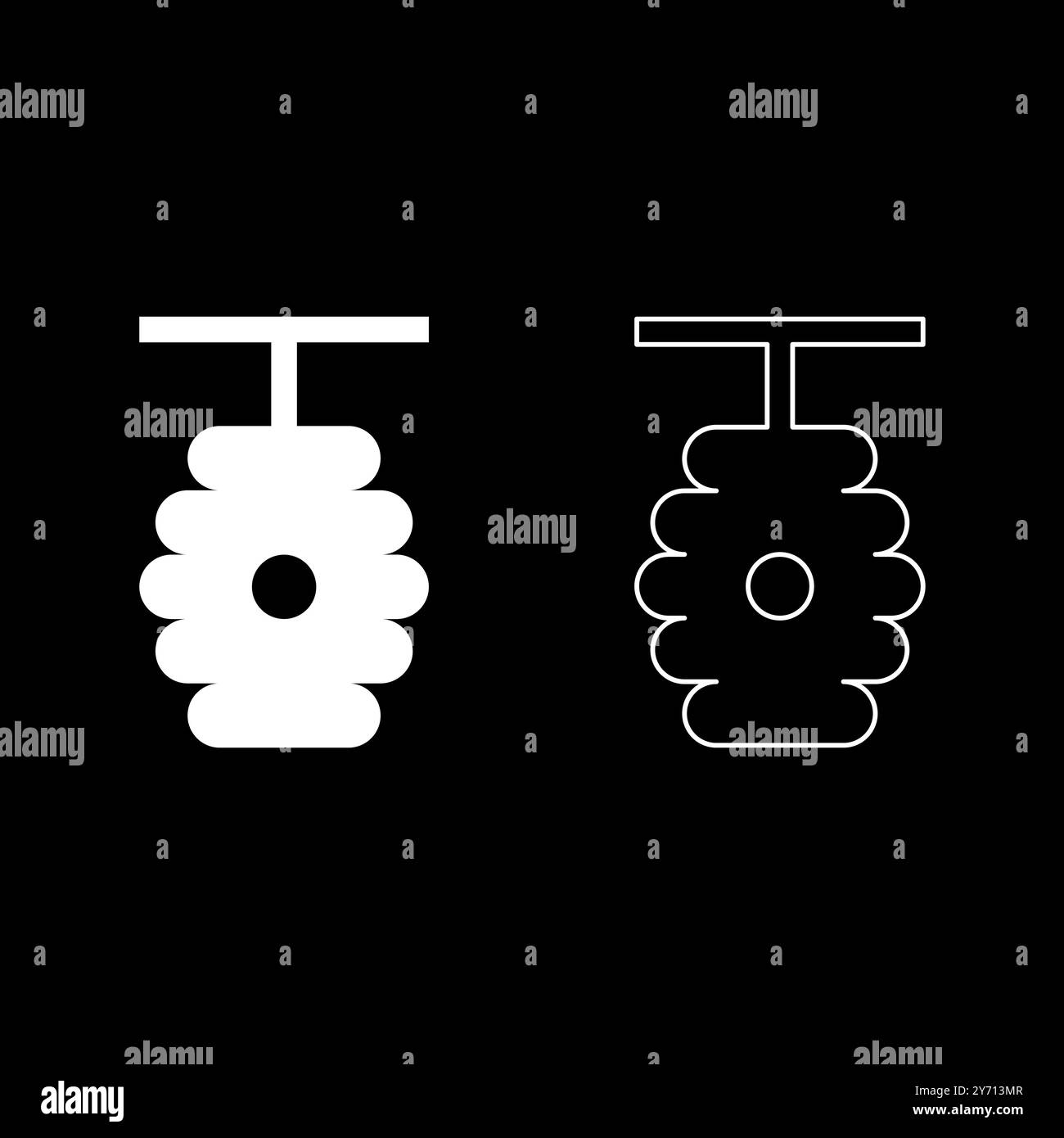 Beehive bee hive apiculture concept set icon white color vector ...
