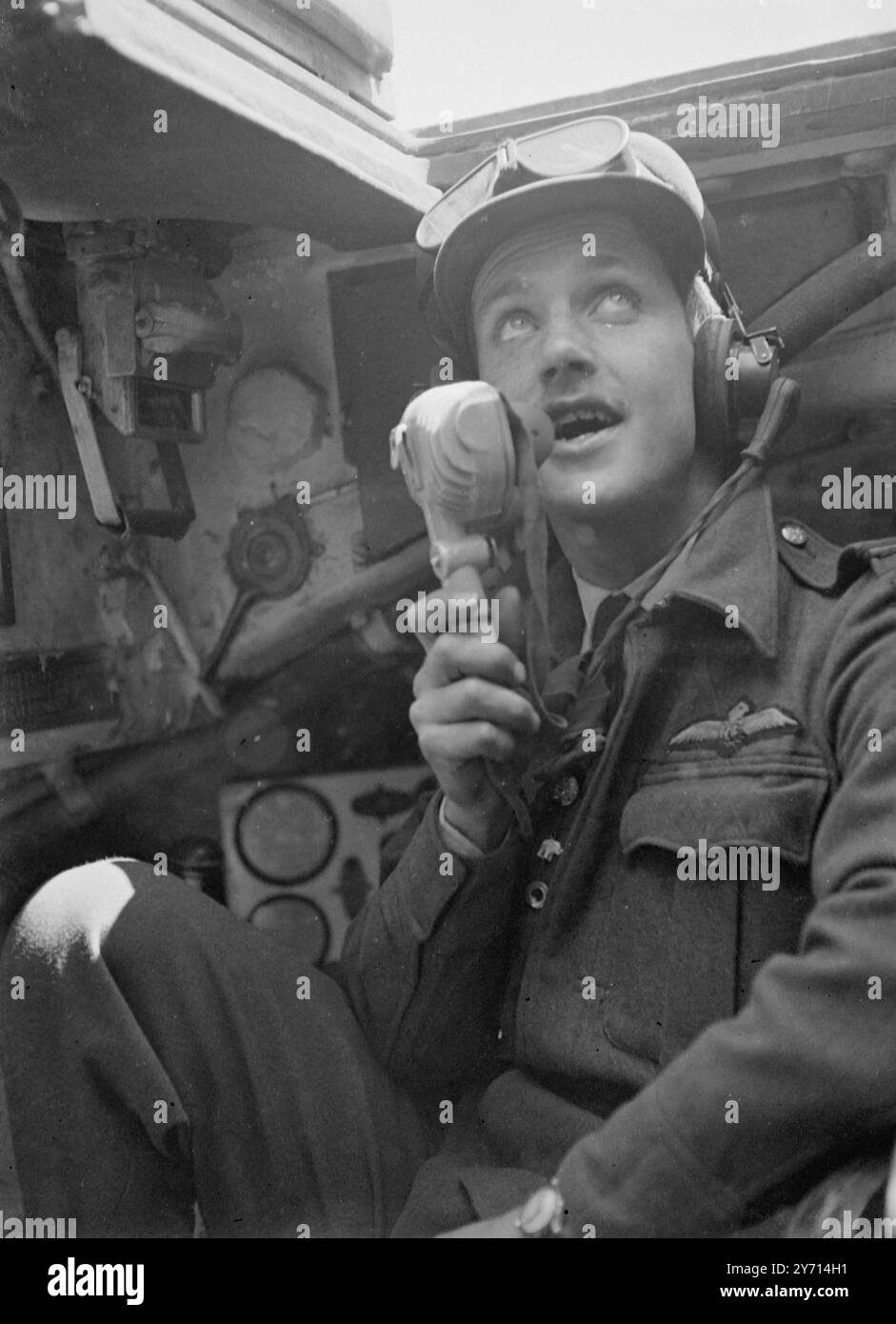 Tank Controller 1945 Stock Photo - Alamy