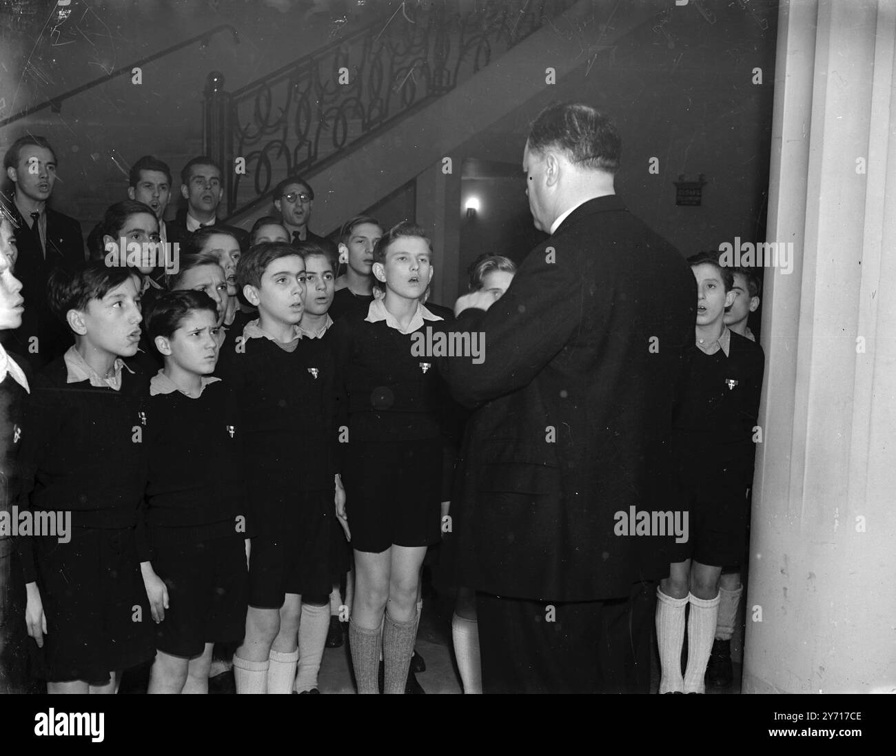 French Choir Boys at Institut Francais . 1 January 1946 Stock Photo - Alamy