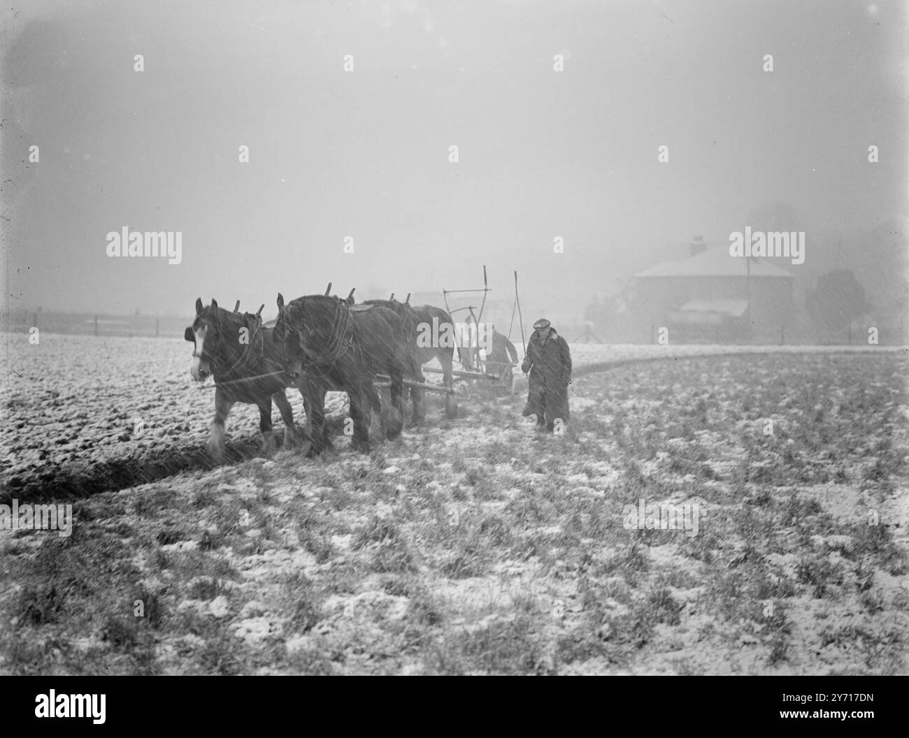 Ploughing january Black and White Stock Photos & Images - Alamy