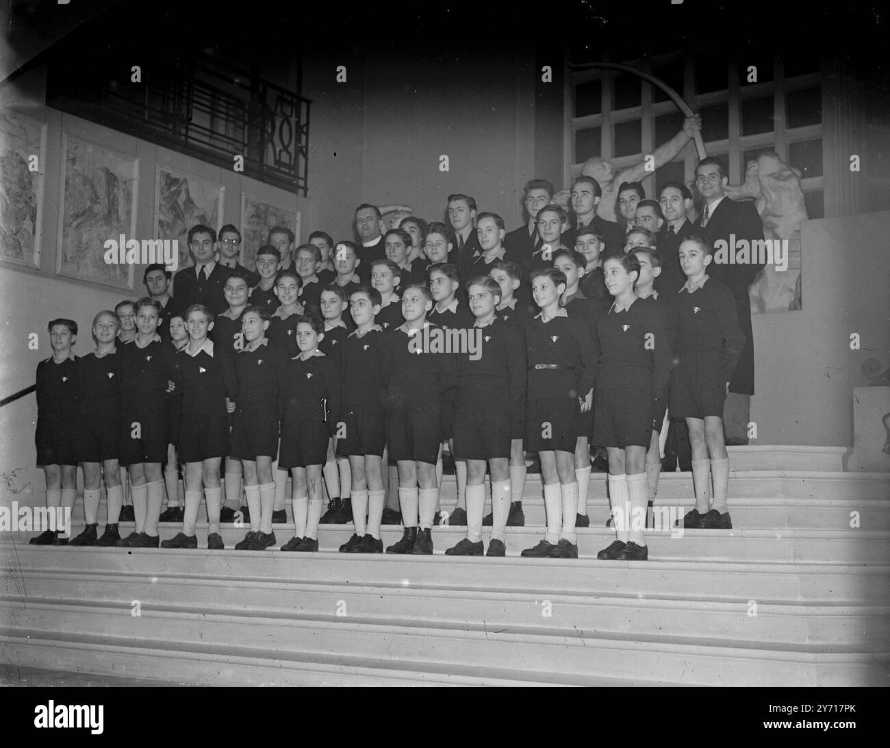 French Choir Boys at Institut Francais . 1 January 1946 Stock Photo - Alamy