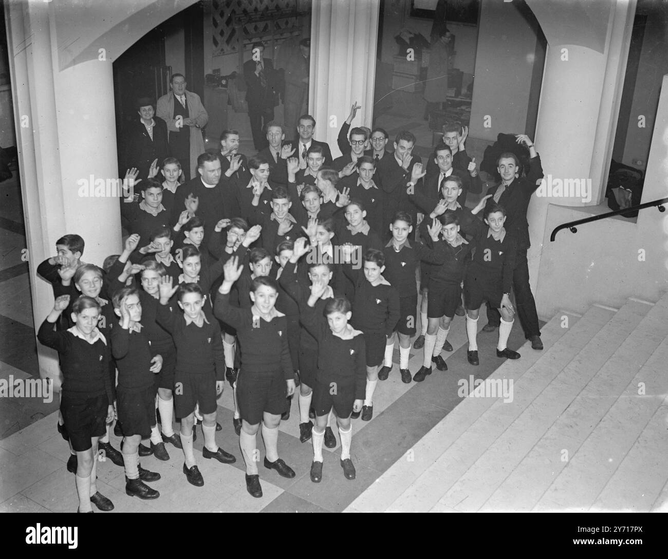 French Choir Boys at Institut Francais . 1 January 1946 Stock Photo - Alamy