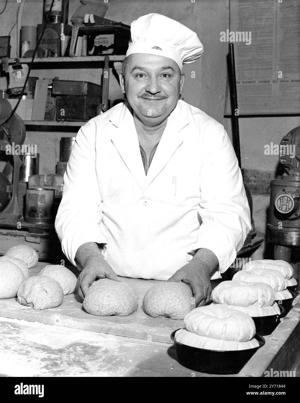 Master baker Alfons Bartkowiak who came to Britain with the Polish army ...