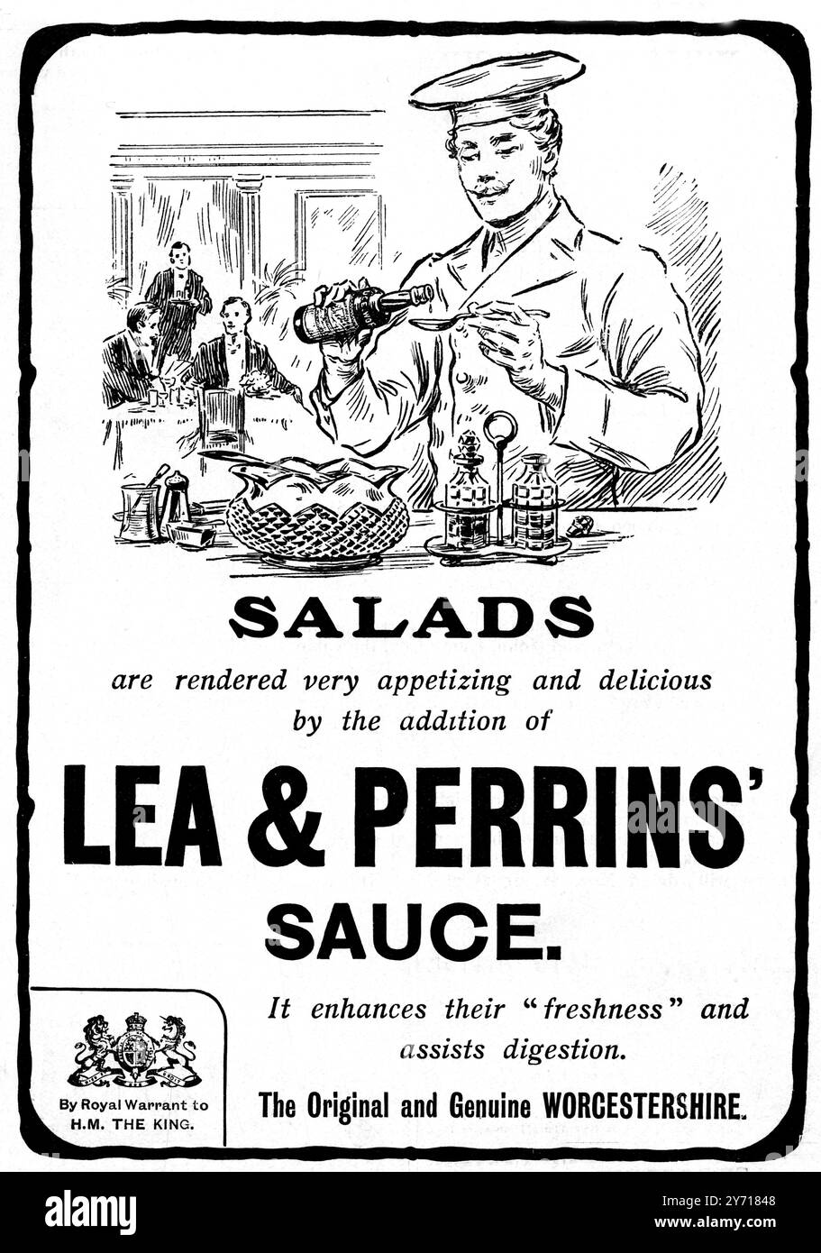 Lea & Perrins sauce advertisement 1908 Stock Photo - Alamy