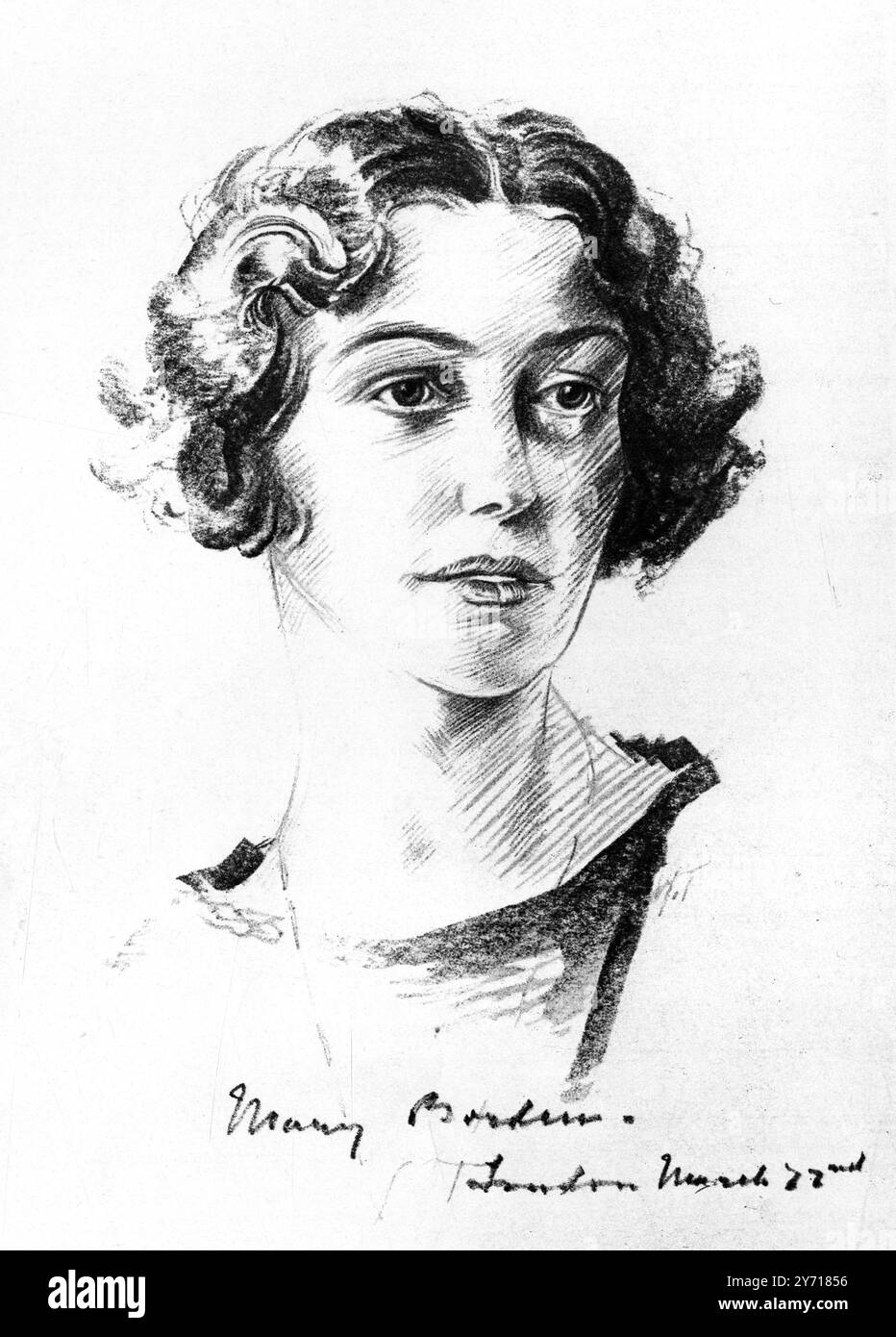 Illustration by Walter Title of Mary Borden ( Mrs E L Spears ) : Author ...