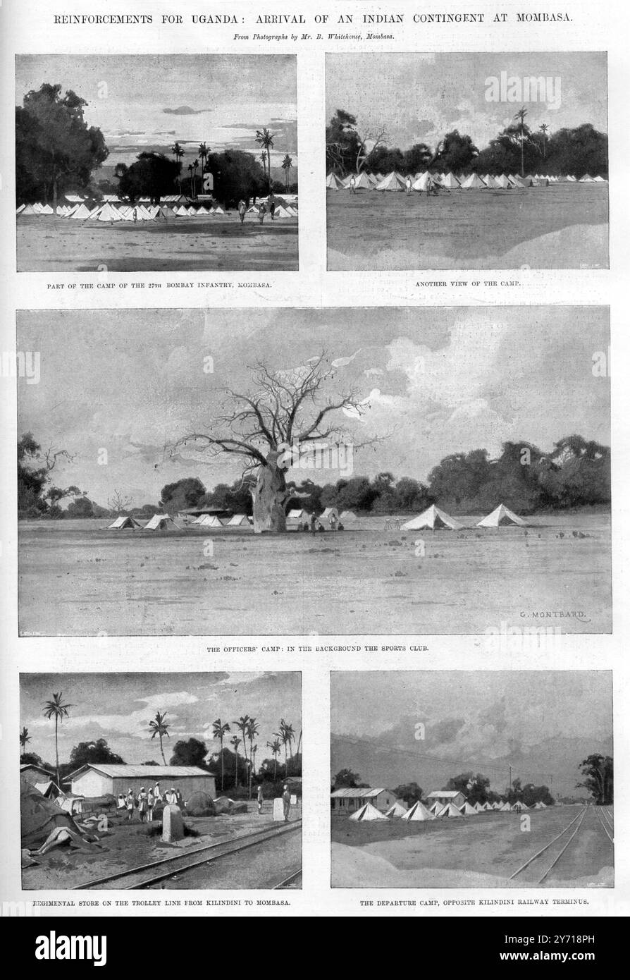 Reinforcements for Uganda : Arrival of an Indian contingent at Mombasa ...