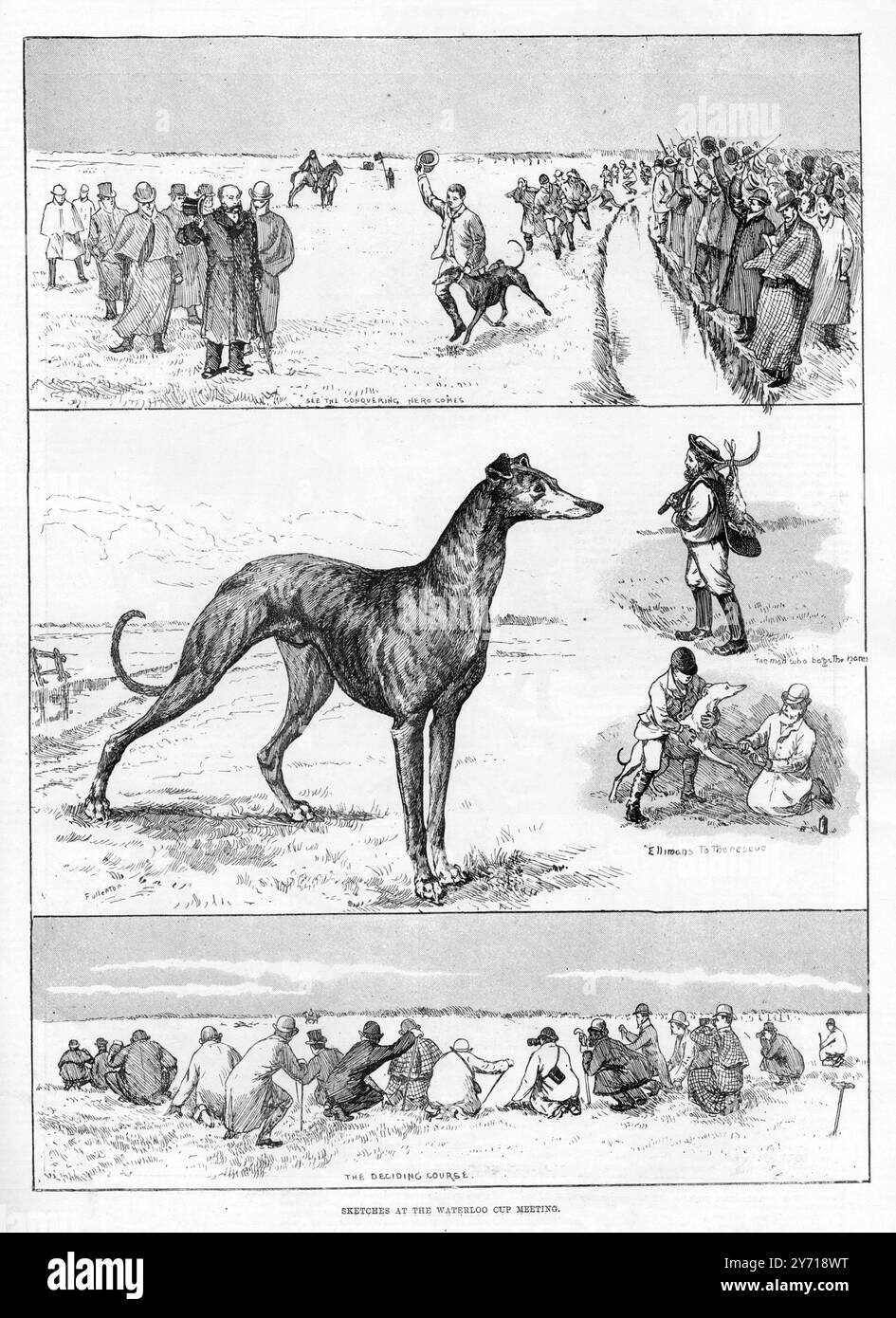 The Waterloo Cup Meeting 1 March 1890 Stock Photo - Alamy