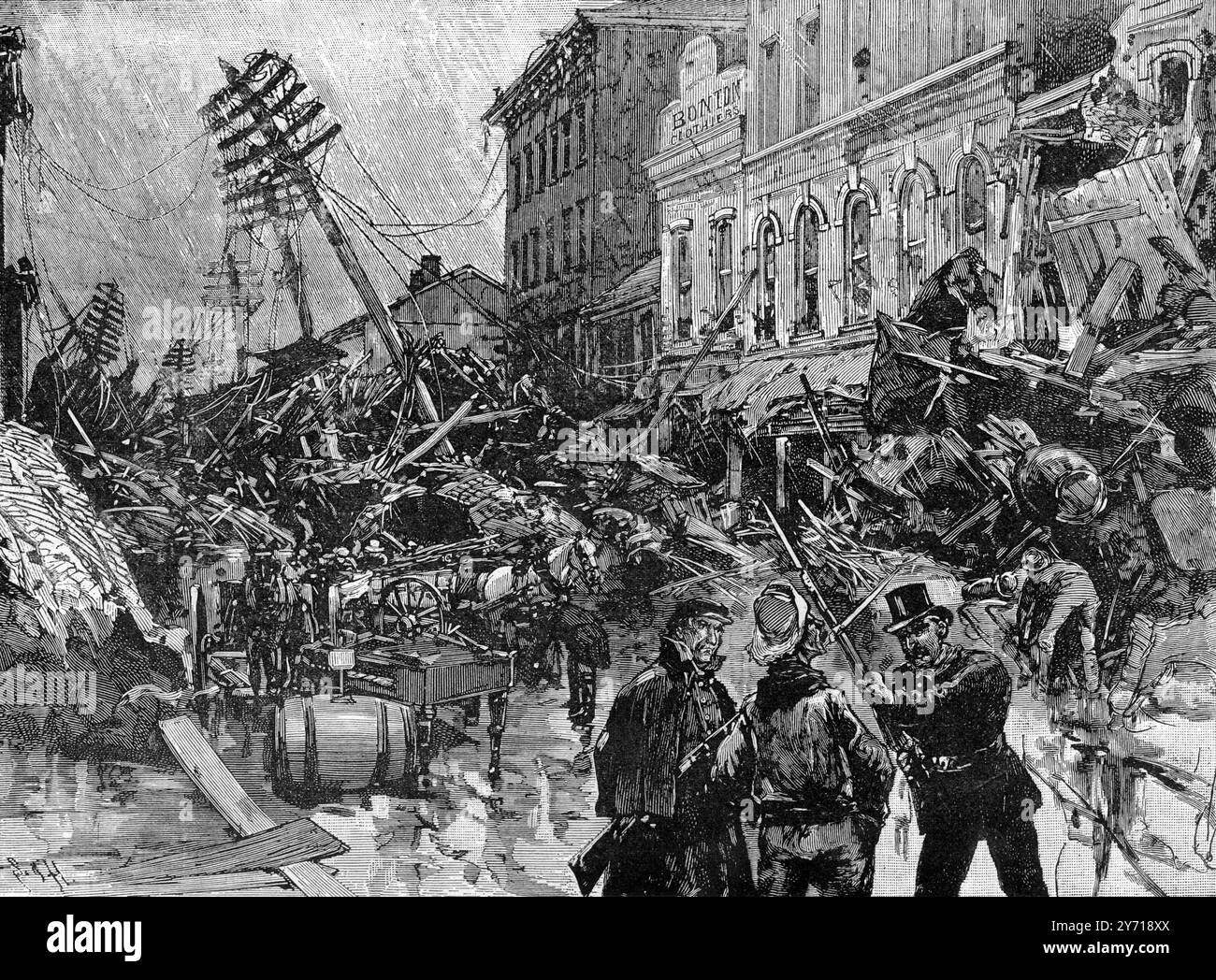 Main Street of Johnstown after the Flood The Johnstown Flood (locally ...