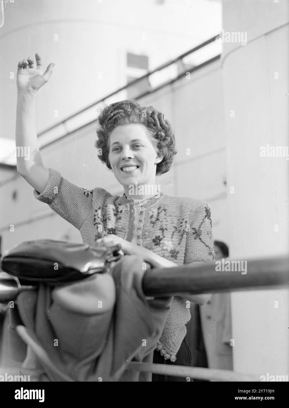 '' EXCHANGE '' GIRL OFF TO U.S. Miss ADA FISHBURN who was employed in a ...