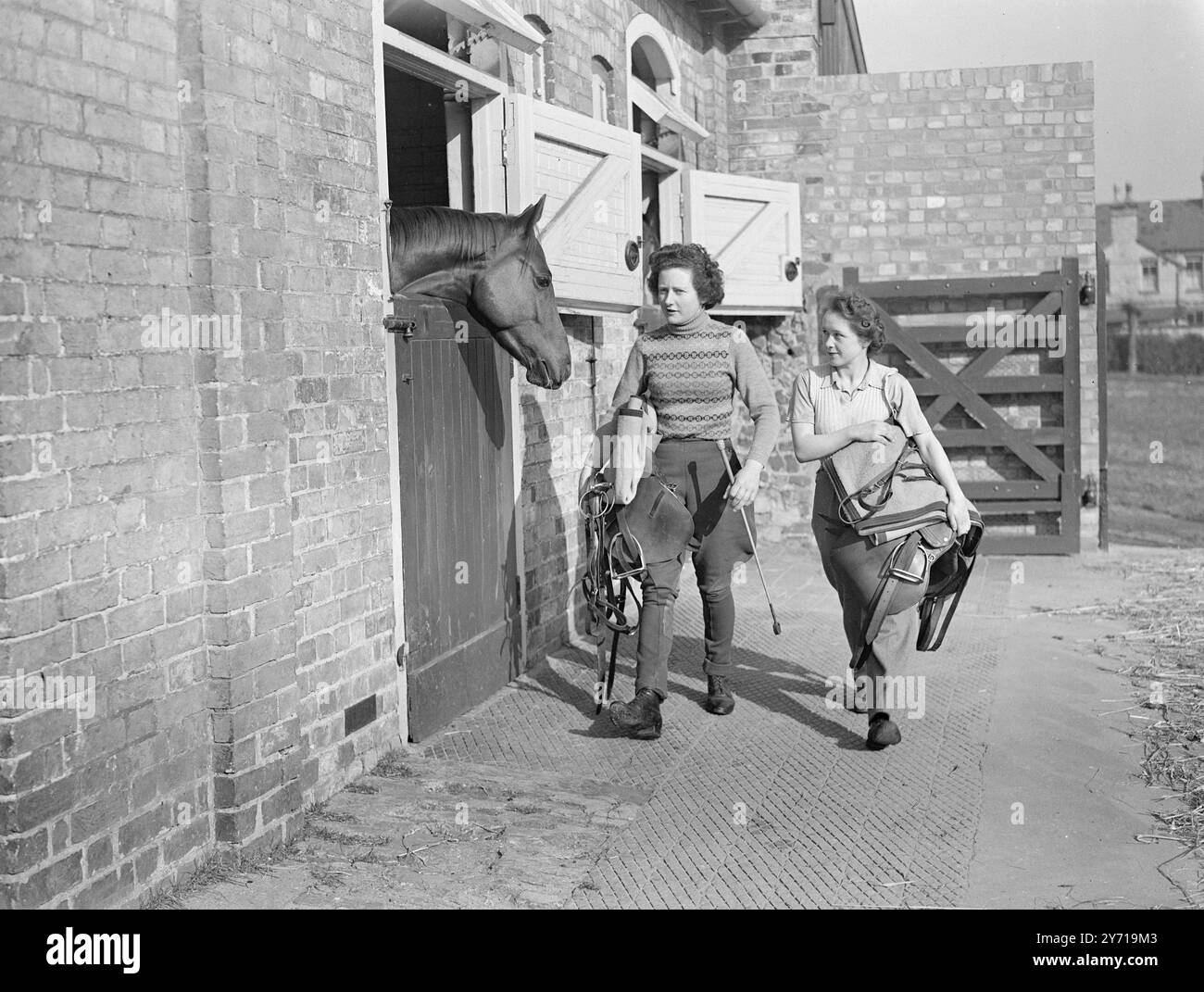 FAIR STABLE '' LADS '' Two girls with a great love of horses are curly ...