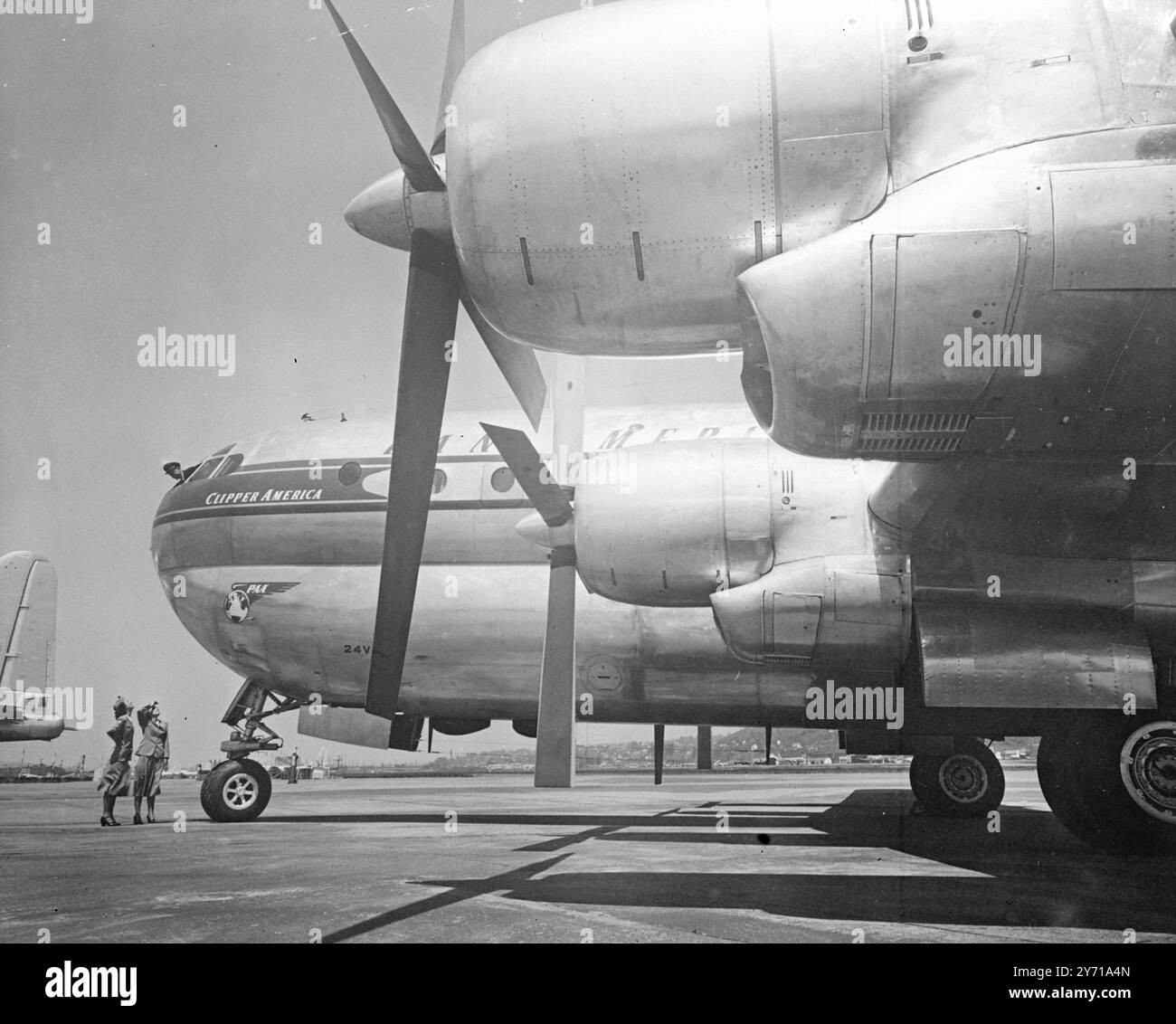POWER ! An impressive view of the latest Pan American Clipper ...
