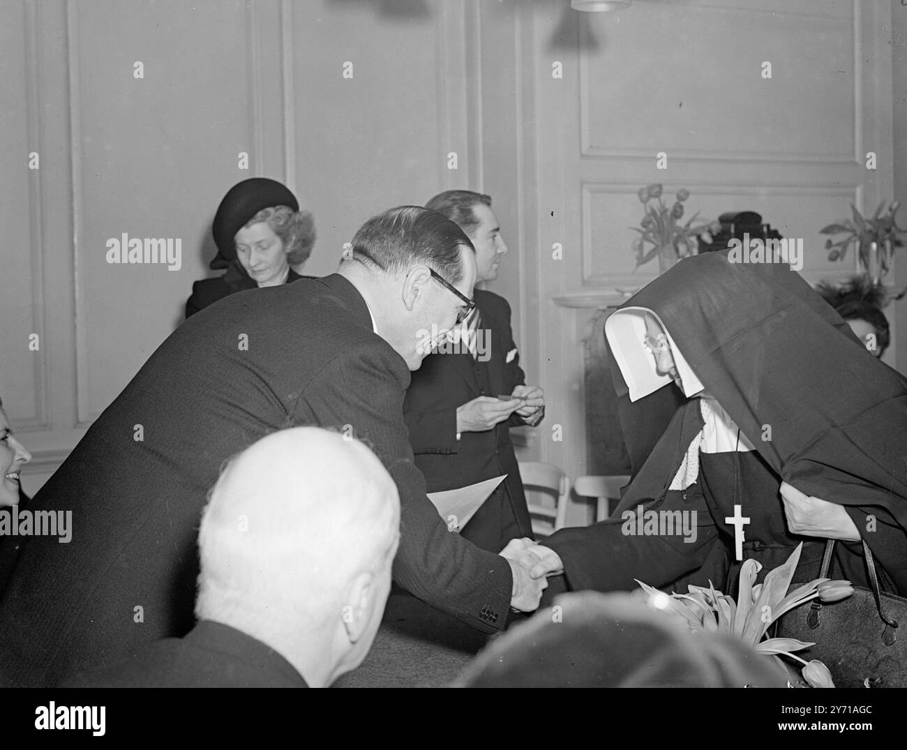 NUN DECORATED BY FRENCH AMBASSADOR Mother Superior XAVIER of the ...