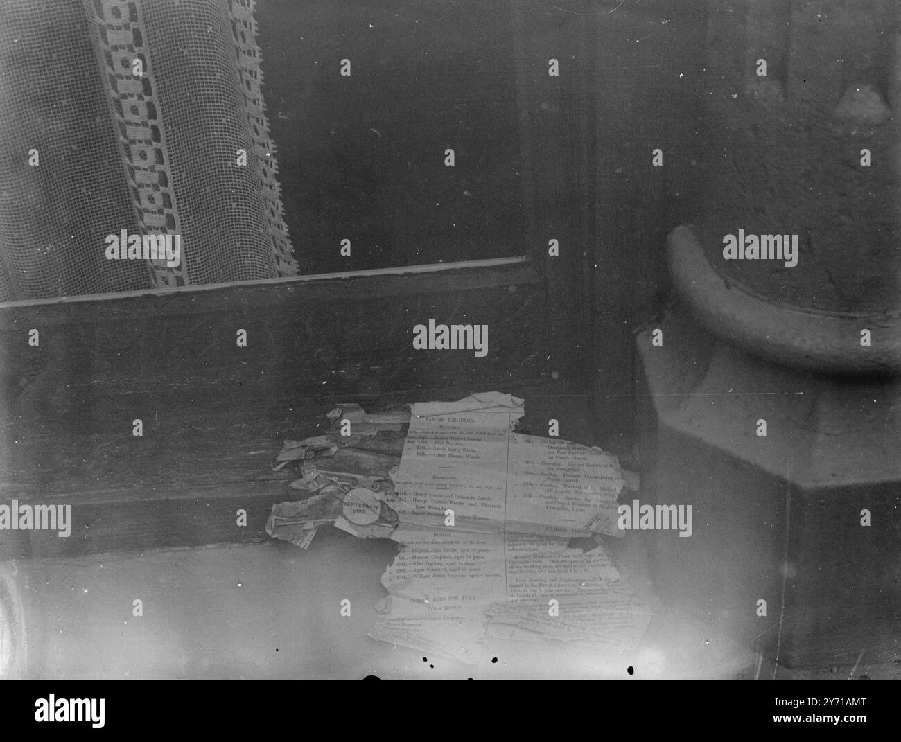 parish paper cuttings 1940 Stock Photo - Alamy