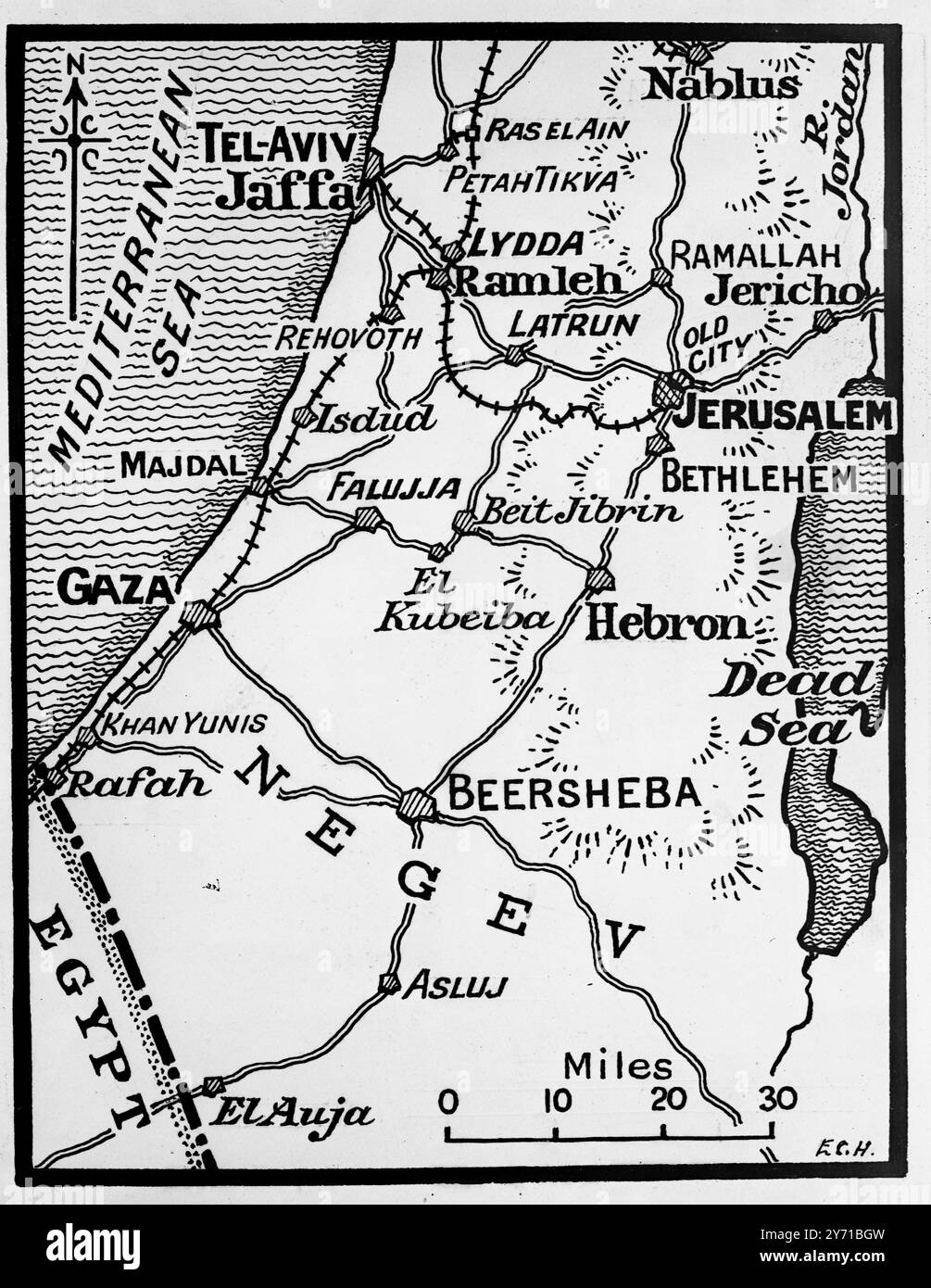 Map of israel 1948 hi-res stock photography and images - Alamy