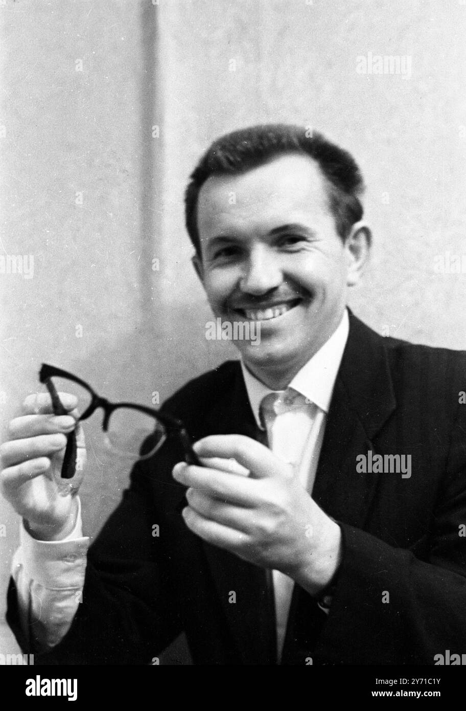 Portrait of Yuri Korolev , UPI stringer in Moscow 4 August 1965 Stock ...