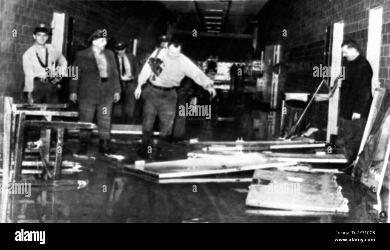 Walpole State Prison officials view damage after some 200-300 hardened ...