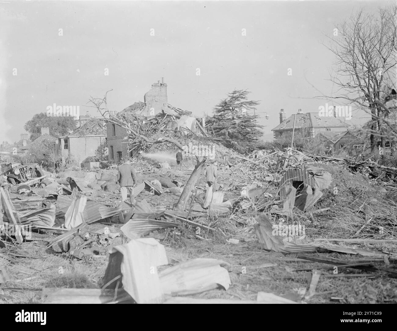 Bomb damage 1940 Black and White Stock Photos & Images - Alamy