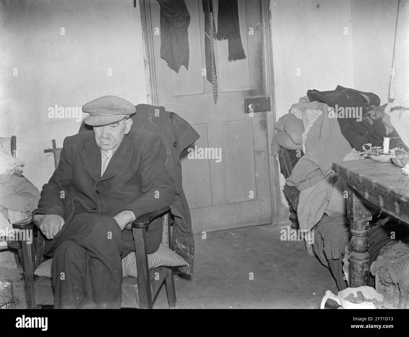Tramp in his squat Stock Photo - Alamy