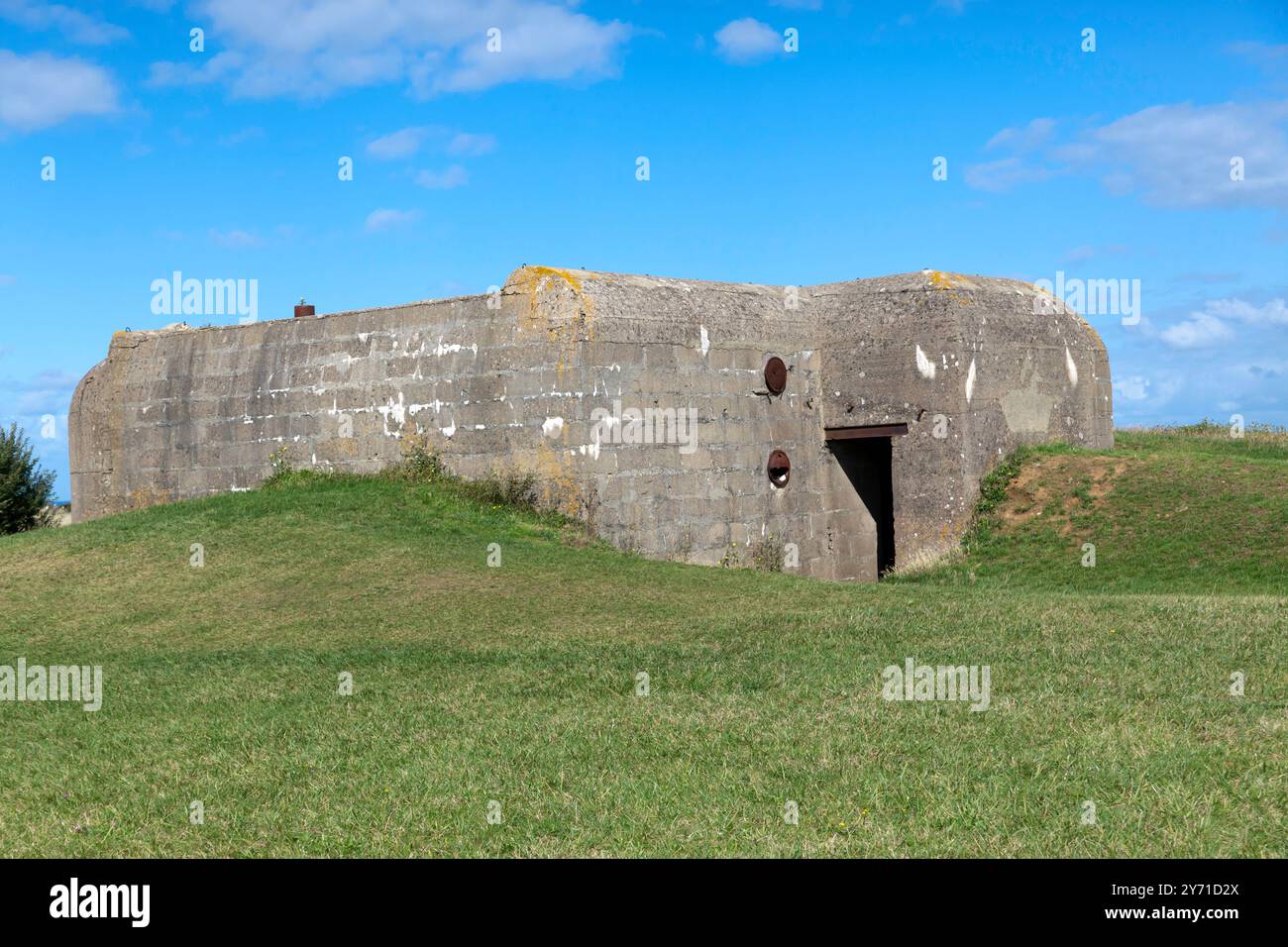 Close-up rear view of a M272 design, German casemates, at Longues-sur ...
