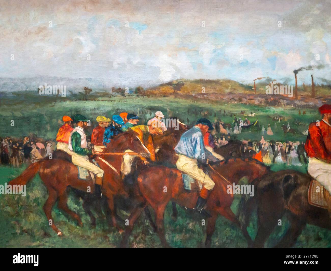 Course de Gentlemen, Avant Le Depart, The Gentlemen's Race, before the ...